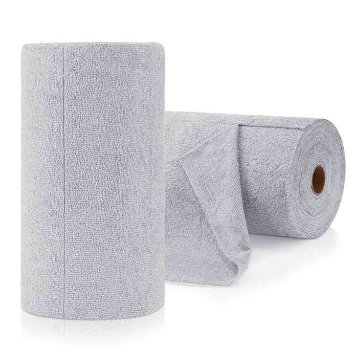 Customizable Microfiber Car Cloths Tear Away Rolls - 50/75pcs OEM