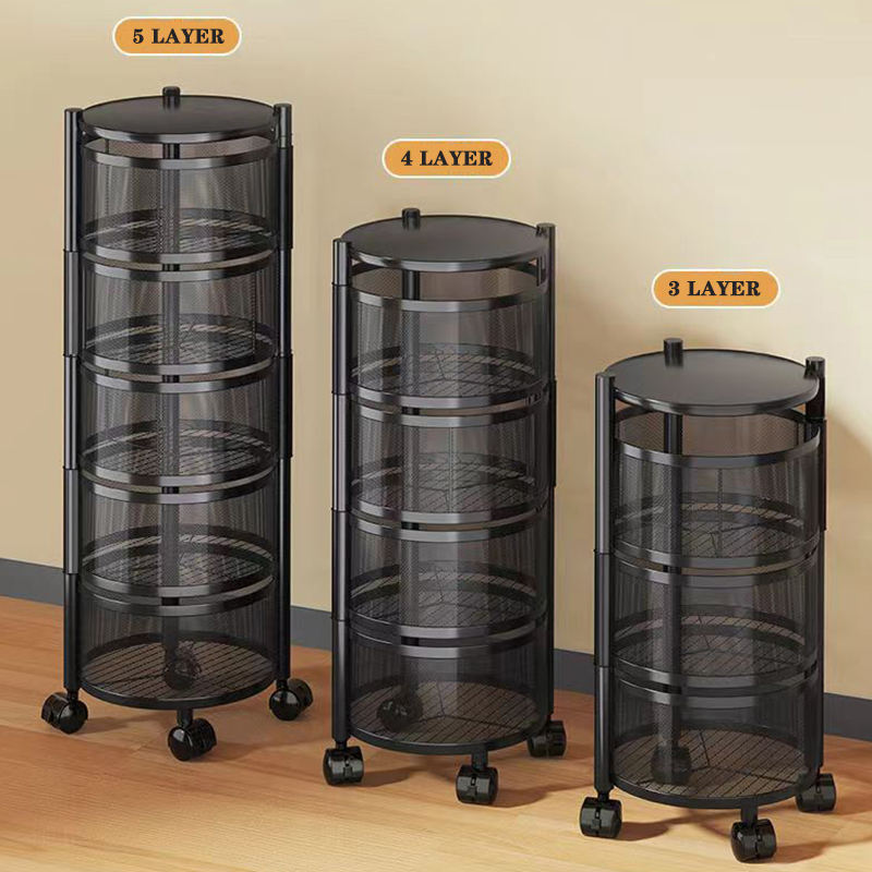 Wholesale 5 Tier Rack - Efficient Rotating Storage Solutions