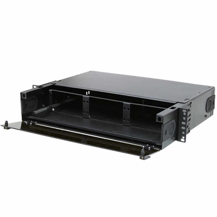 2U 72 Port Fiber Optic Patch Panel - Rack Mount & Splice Trays