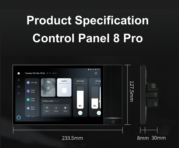 Tuya Smart Control Panel 8 Inch - Central Home Touch