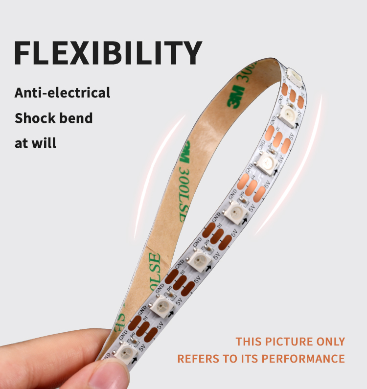Addressable Rgb Individual Led Strip 5050 Ws2812b Full Color Digital ...