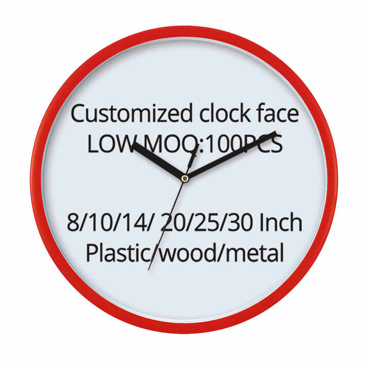 Quartz Plastic Wall Clock with Date and Day - Home Decor