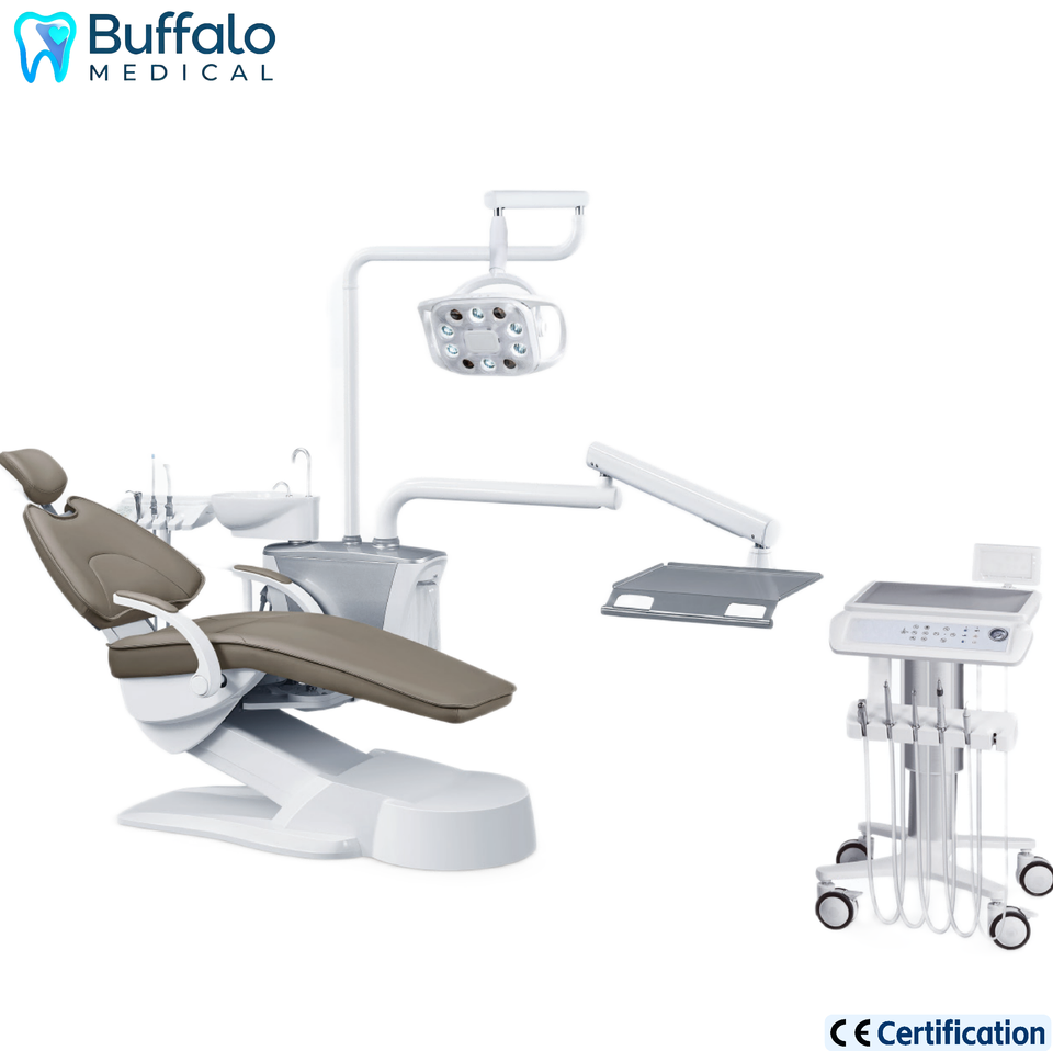 Buffalo Ergonomic Hanging Dental Chair Curved Headrest Nappa Leather ...