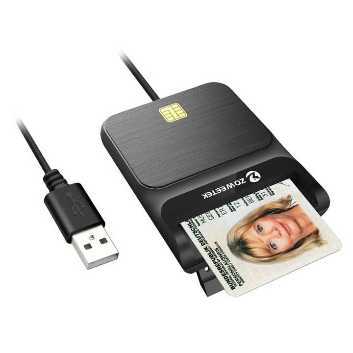ZOWEETEK USB Smart Card Reader - EMV & ISO 7816 Compliance