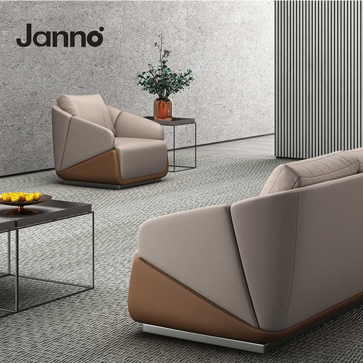Janno Office Furniture Leather Office Sofa Set 1+1+3 General Use Sofa ...