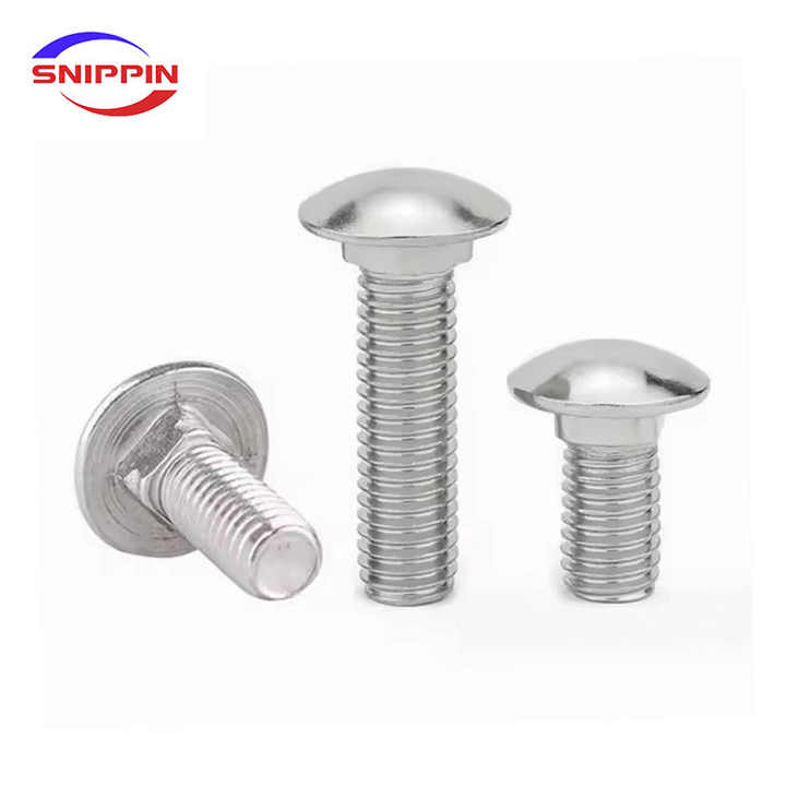 DIN603 304 Stainless Steel Truss Round Head Square Neck Carriage Screw Coach Bolt M4 M5 M6 M8 ...