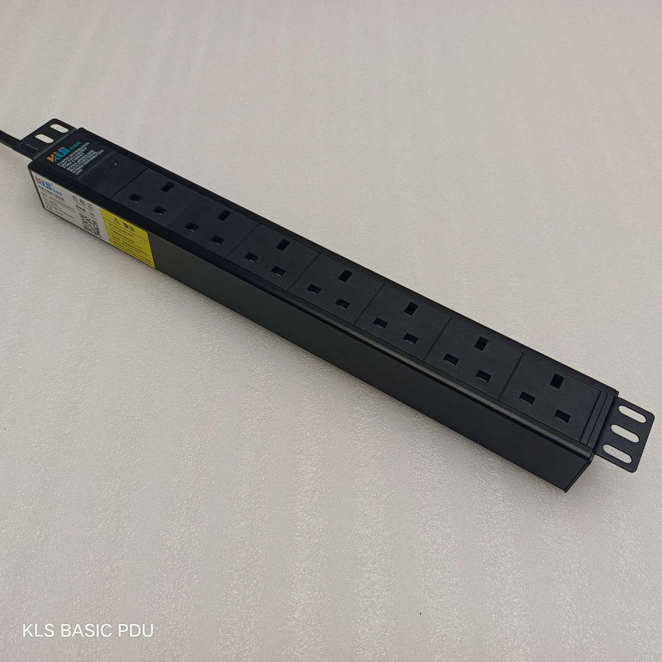 KLS Mph2 Basic Rack Mount PDU 110-250Vac UK with LCD 16A 7 Sockets ...