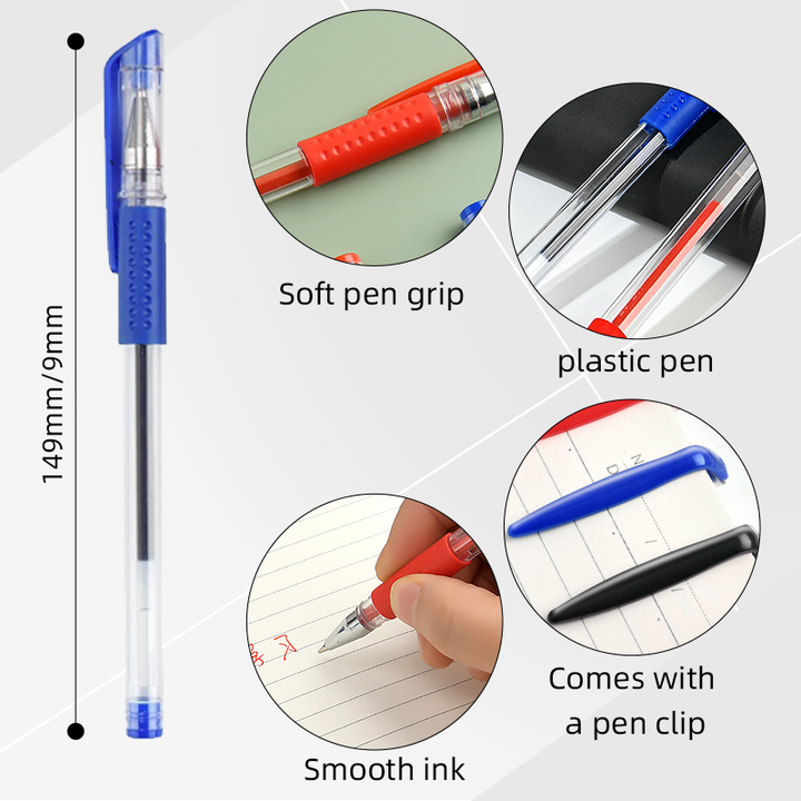 Wholesale Cheap Custom 0.5mm Luxury Gel Pen Set Blue Black Red Plastic ...