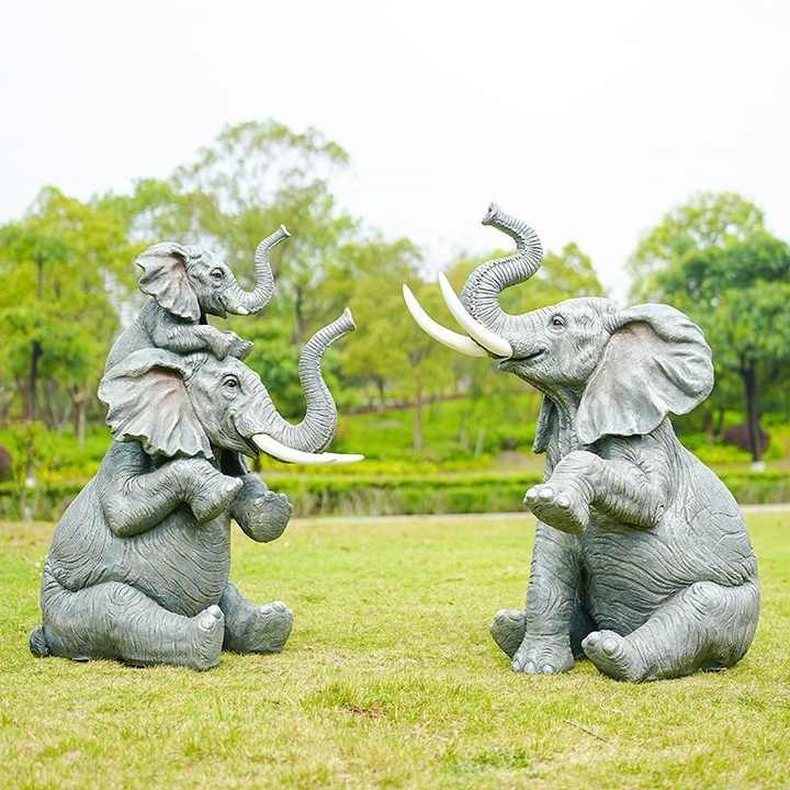 Customizable Life-Size Fiberglass Wildlife Statues for Outdoor Garden ...