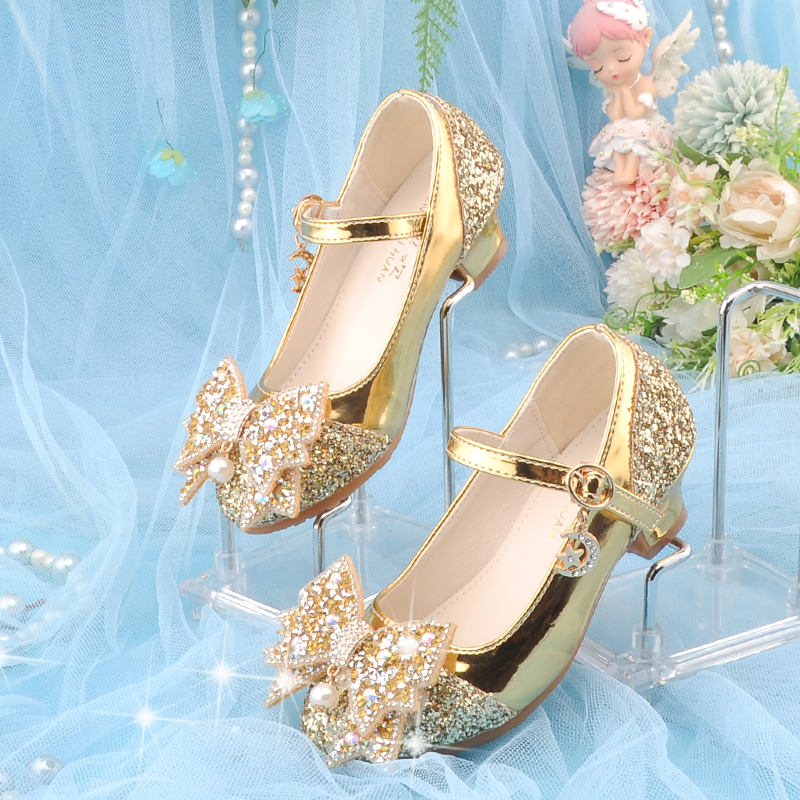 rhinestone little girl high heels size TOWED22 Glitter Sequin Princess ...