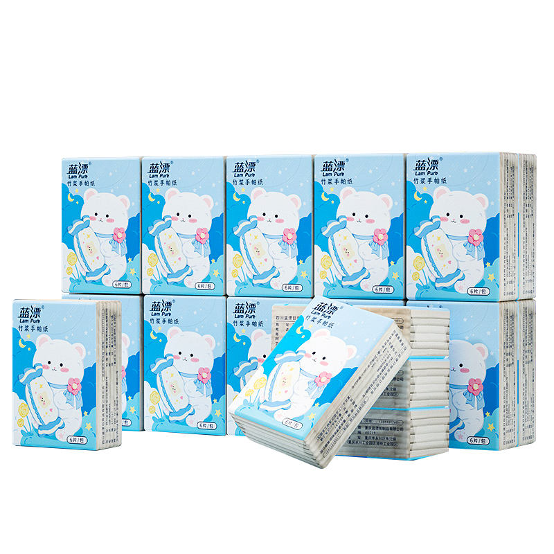 Lampure Mini Cute Cartoon Pocket 3 Ply Facial Tissues 9 Pcs Pack Virgin ...
