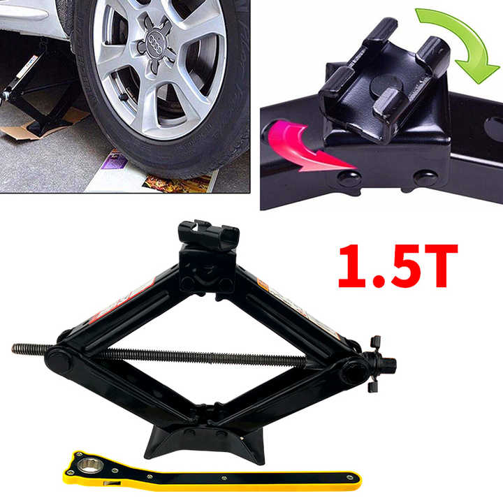 1.5 Ton Jack Lifter Car Low Profile Level Portable Small Manual Black ...