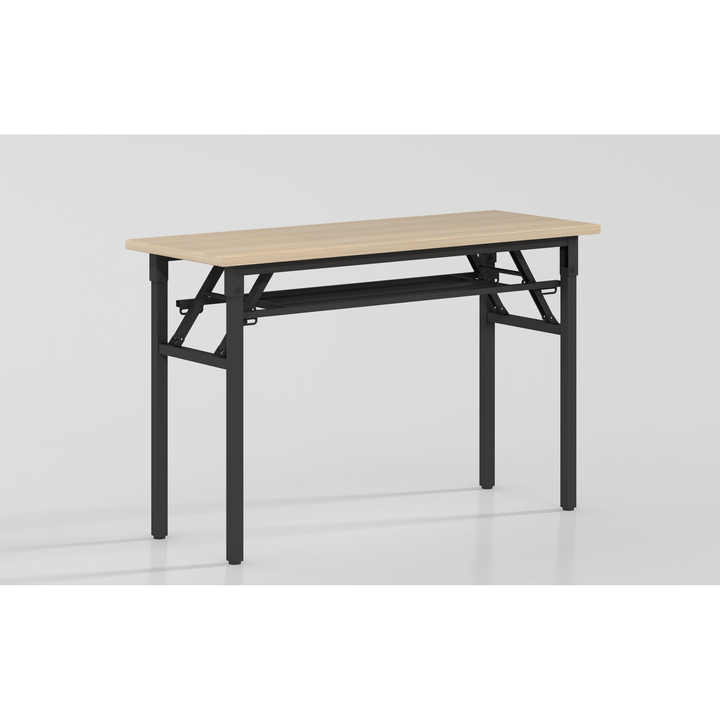 One Long School Narrow Office Conference Wooden Meeting Training Room ...