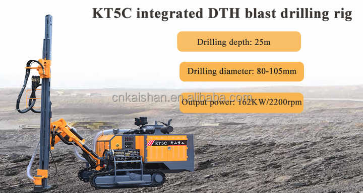 Quarry Drilling Machine Integrated Kt5 Crawler Type Hydraulic Mining ...