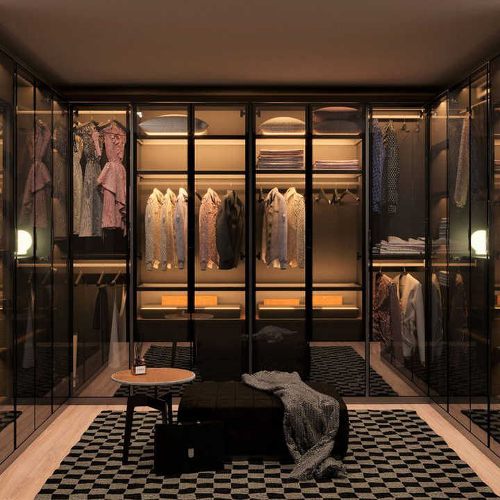 Glass Door Modular Dressing Cabinet Bedroom Cabinet Modern Wardrobe ...