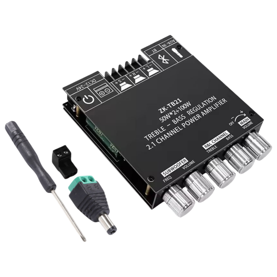 ZK-TB21 2.1 for BT Digital Amplifier Module High Low Pitch Bass Control ...