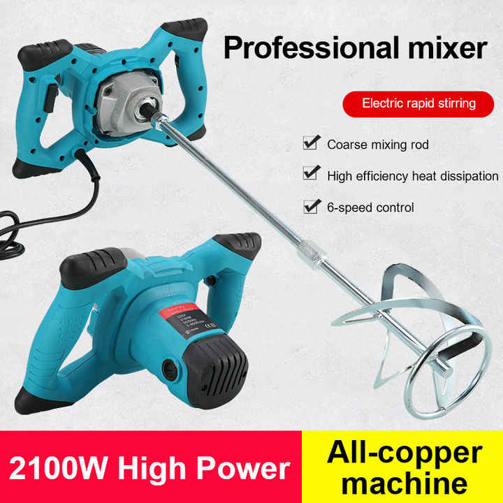 Concrete Mixer Machine 1680W Cement Mixer Mixing Drill Tool for ...