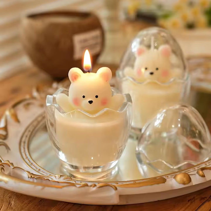 SUXIU OEM Decorative Bear candles Cute animal candles for home ...