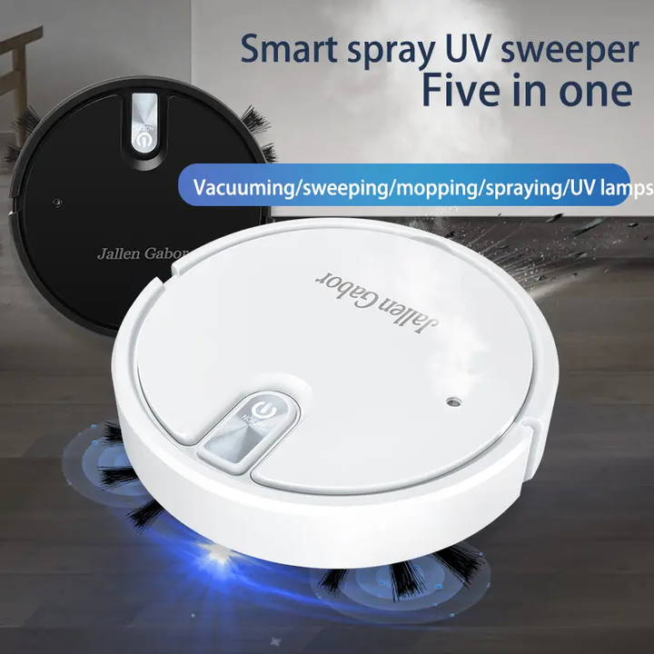 Efficient Household Robot Vacuum Cleaner USB Powered UV Lamps Sweeping Mopping Automatic Vacuum ...