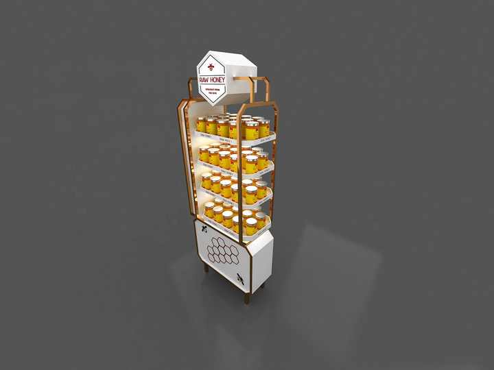 Honey Display Ideas - Stylish Retail Food Floor Stands