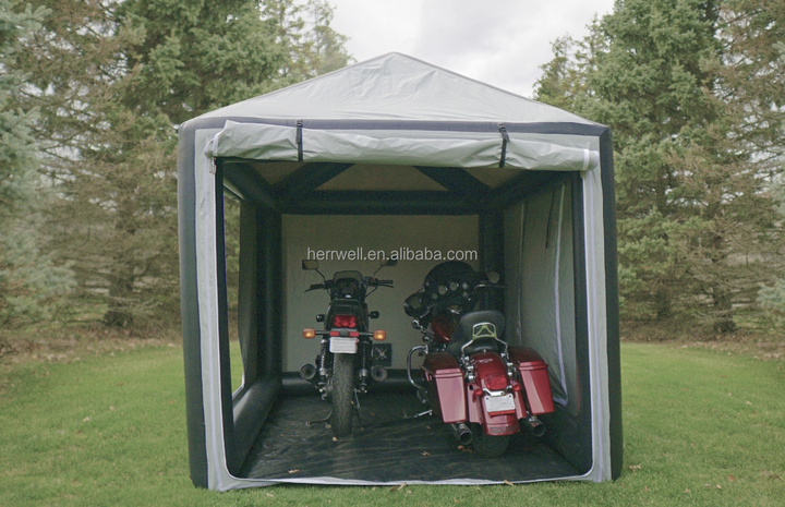 Custom Size Portable Inflatable UV Waterproof Motorcycle Cover
