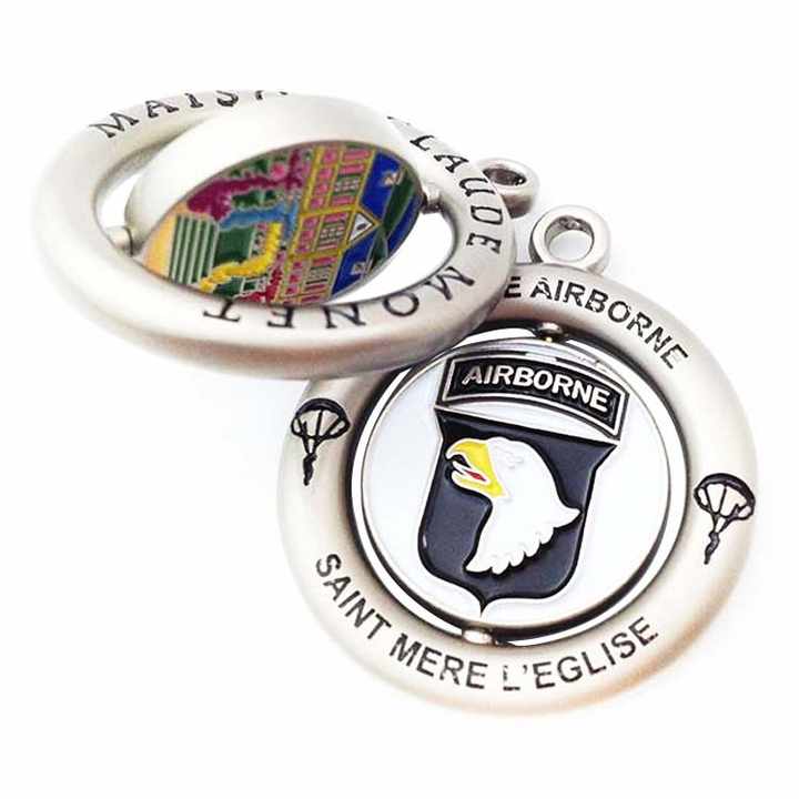 Custom Logo Name Keyring Bags Gift Keychain Spinning Spinner Keychains ...