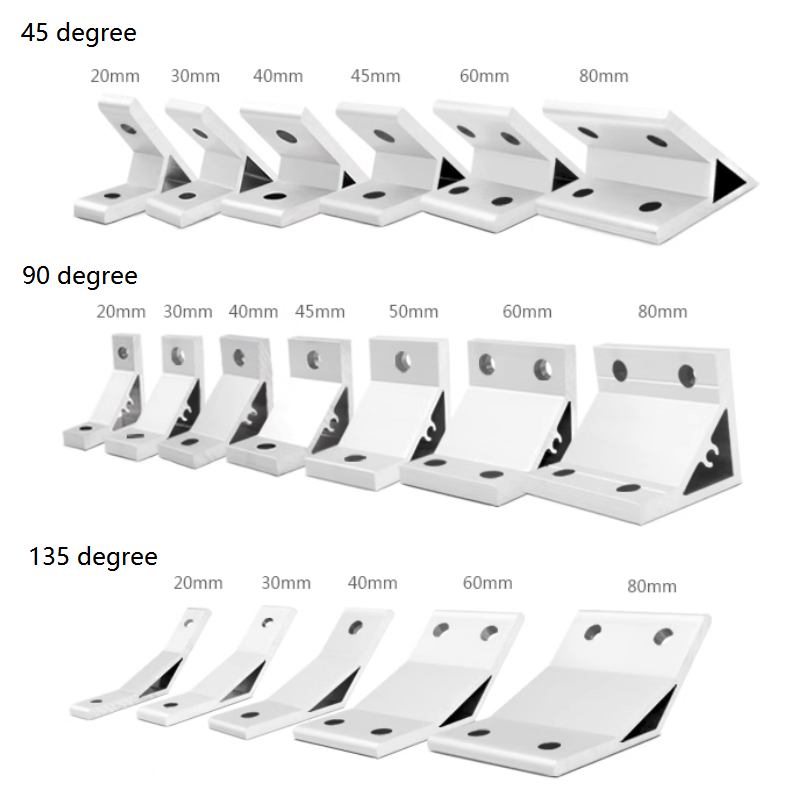 2020 3030 4040 4080 Industrial Aluminium Profile Fittings Right Angle ...