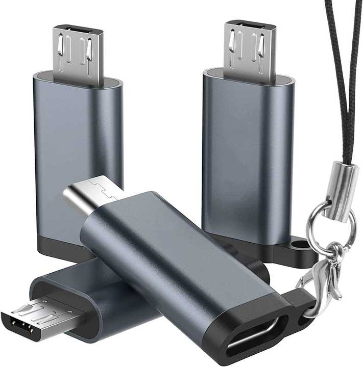4-Pack USB C Micro USB Adapter USB Type C (Female) Micro USB (Male ...