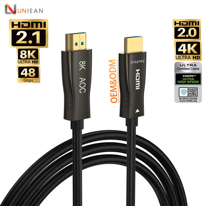 4K High Resolution 10M 20M 30M 50M 100M HDMI 2.0 Fiber Optic Cable ...