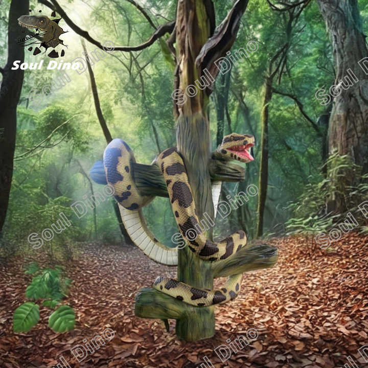 Custom Life-Size Animatronic Steel Snake Metal Animal Display for ...