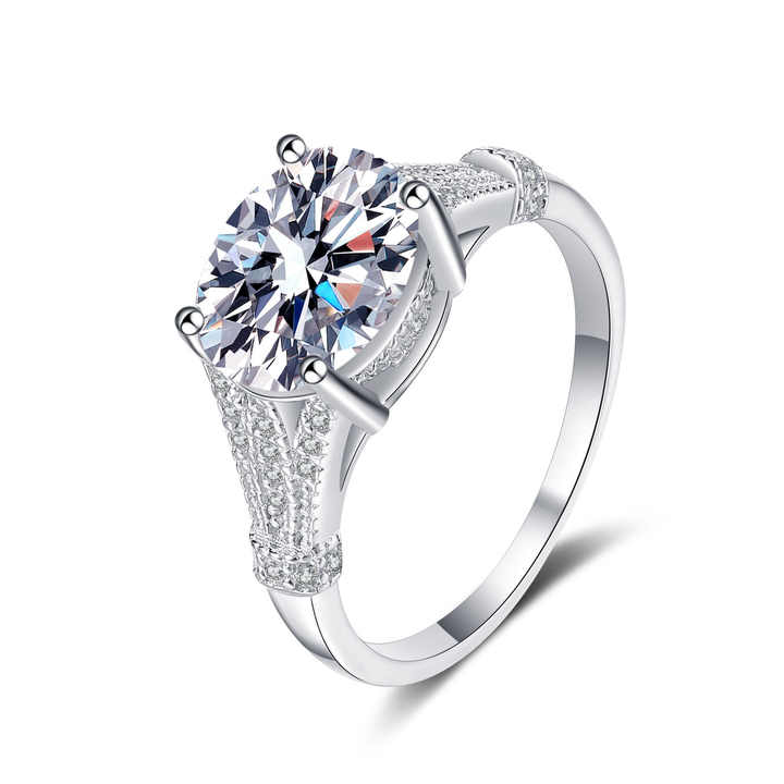 Classic Wedding Jewelry With GRA Certificate Oval Cut Solitaire 3CT Moissanite 925 Sterling ...