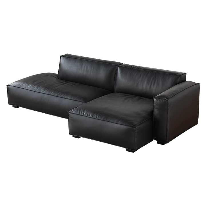 Italian Retro Tofu Block Luxury Sofa Simple Home Leather Small ...