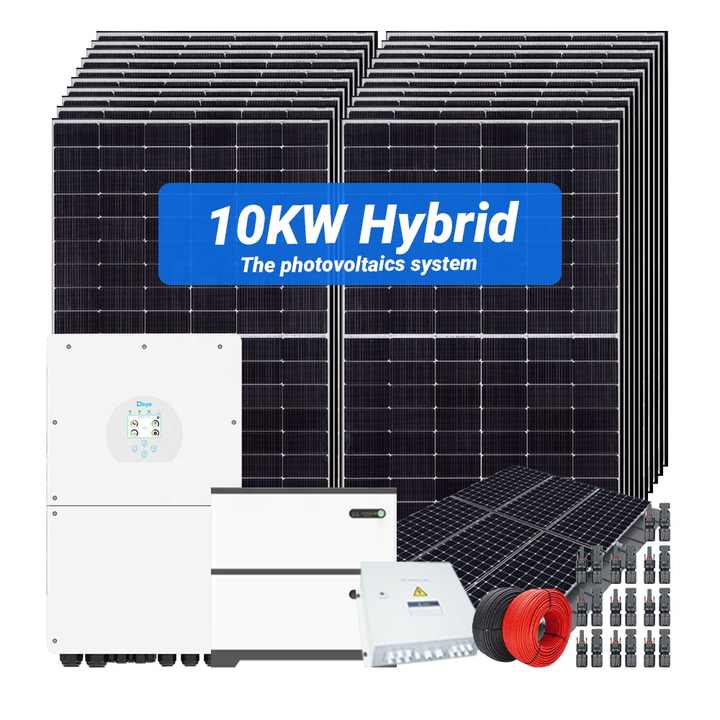 Factory Direct Sales 10KW Complete Set Hybrid Solar Energy System off ...