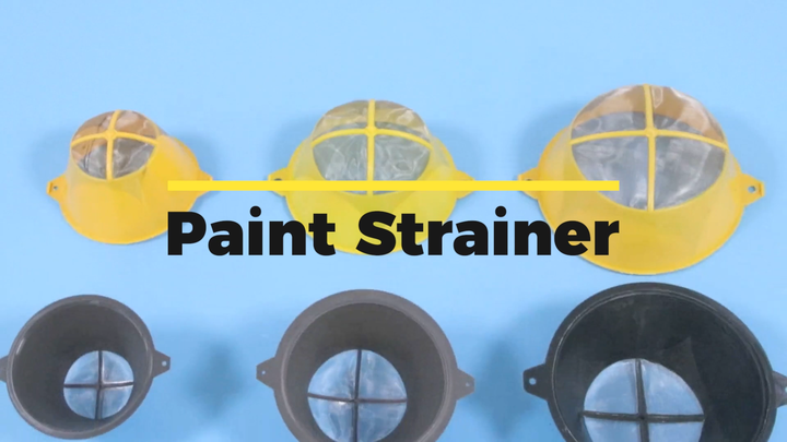 100 Mm Plastic Paint Filter - Reusable Yellow Strainer