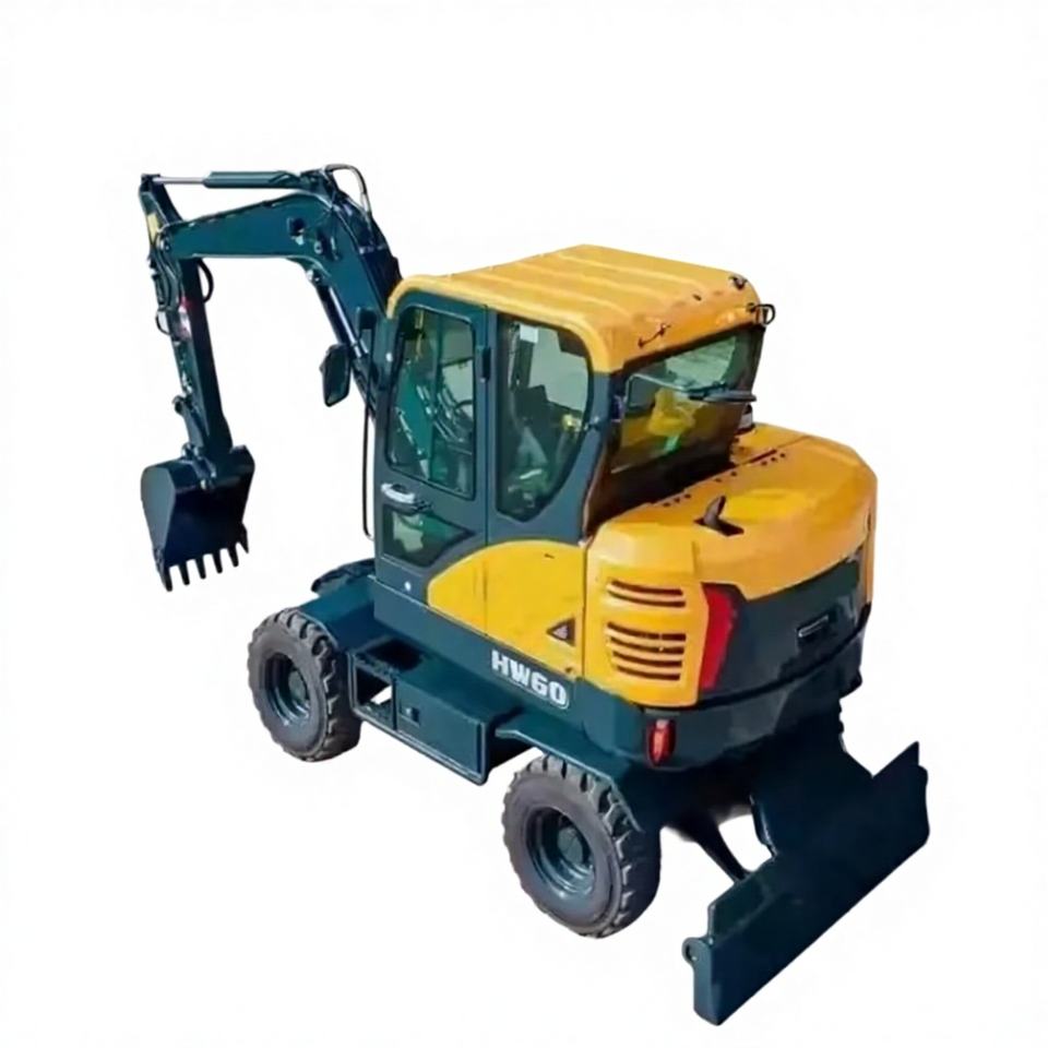 Fuel Efficient HW60 Wheeled Excavator for Cost Effective Earthmoving ...