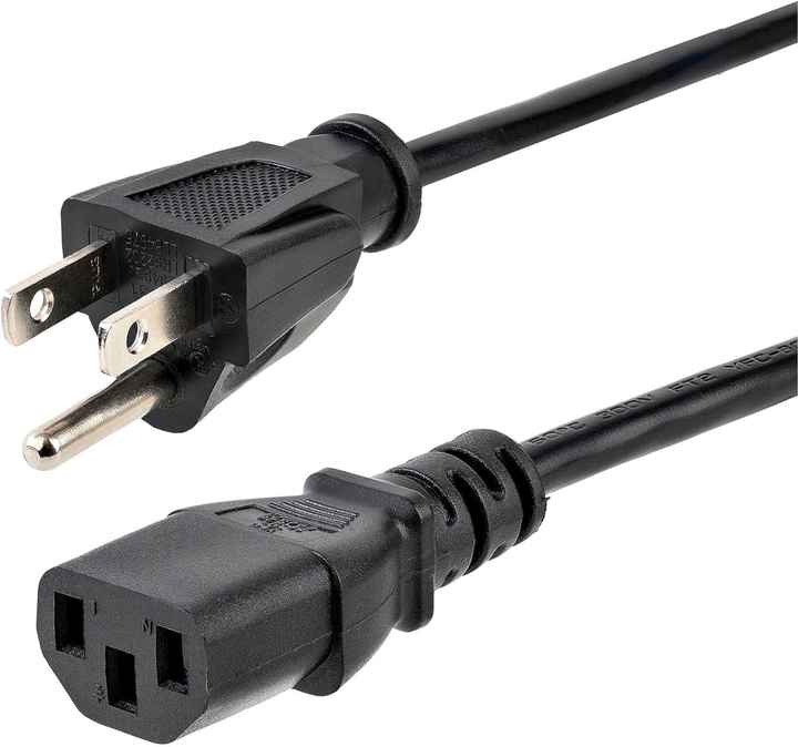 US Plug-C13 3 Pin Prong Plug Cable USA 3Pin AC Cords Electric Lead C13 ...