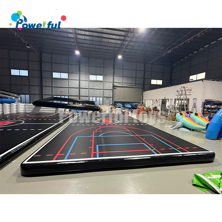 Black Trampoline Park Dodgeball Air Court Air Mattress Inflatable ...