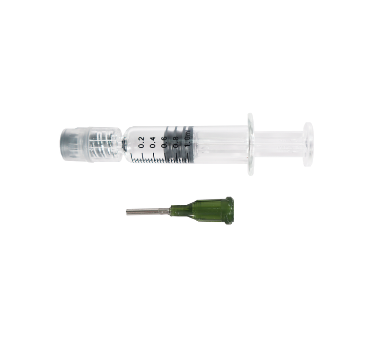 Filling Oil Packaging 1ml Glass Luer Lock Syringe with a Needle Adapter ...