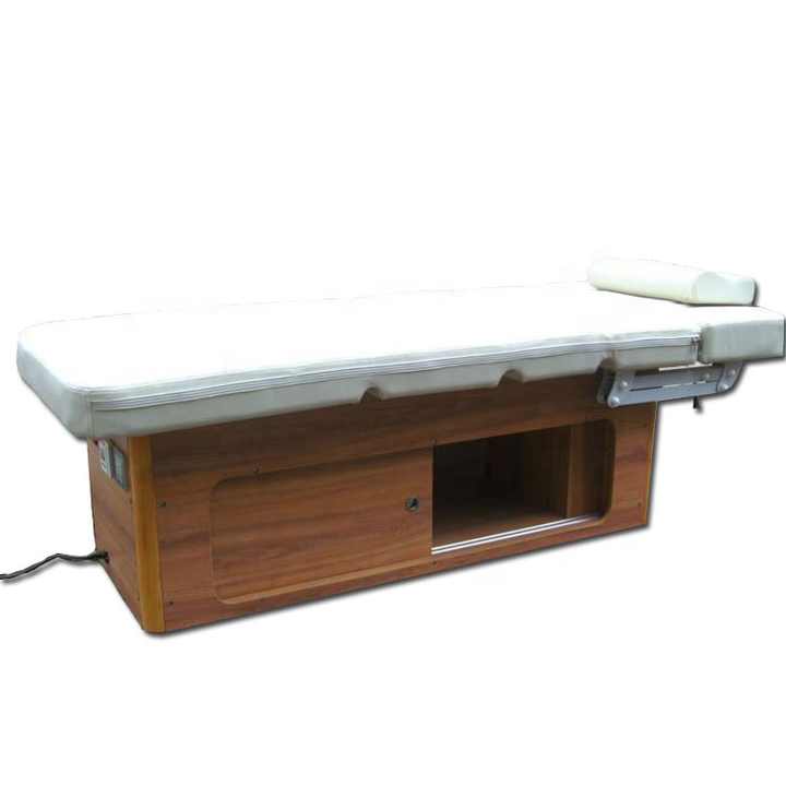 Heated Wooden Body Massage Infrared Table Electric Therapy Facial ...