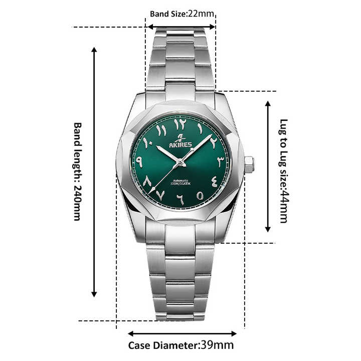 Custom Luxury Arabic Numbers Dial Watches - Sapphire Crystal Glass