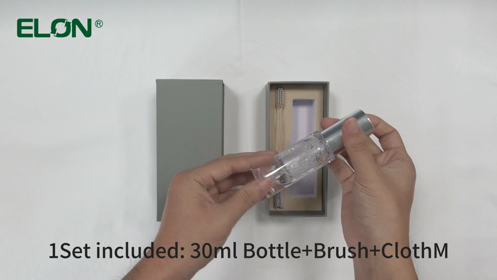 ELON Natural Liquid Jewelry Cleaner Solution with Brush and Luxury Box ...