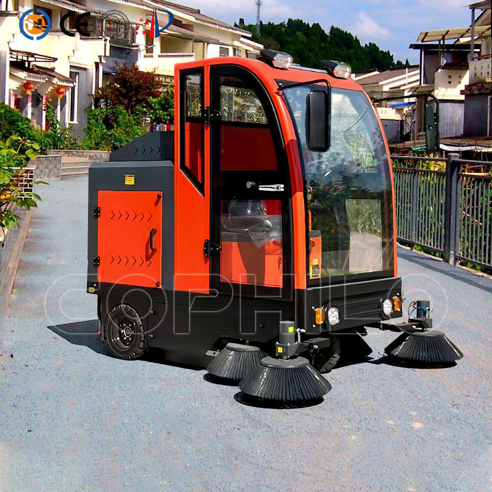 48V Self-Propelled Electric Road Floor Cleaning Sweeper Machine ...