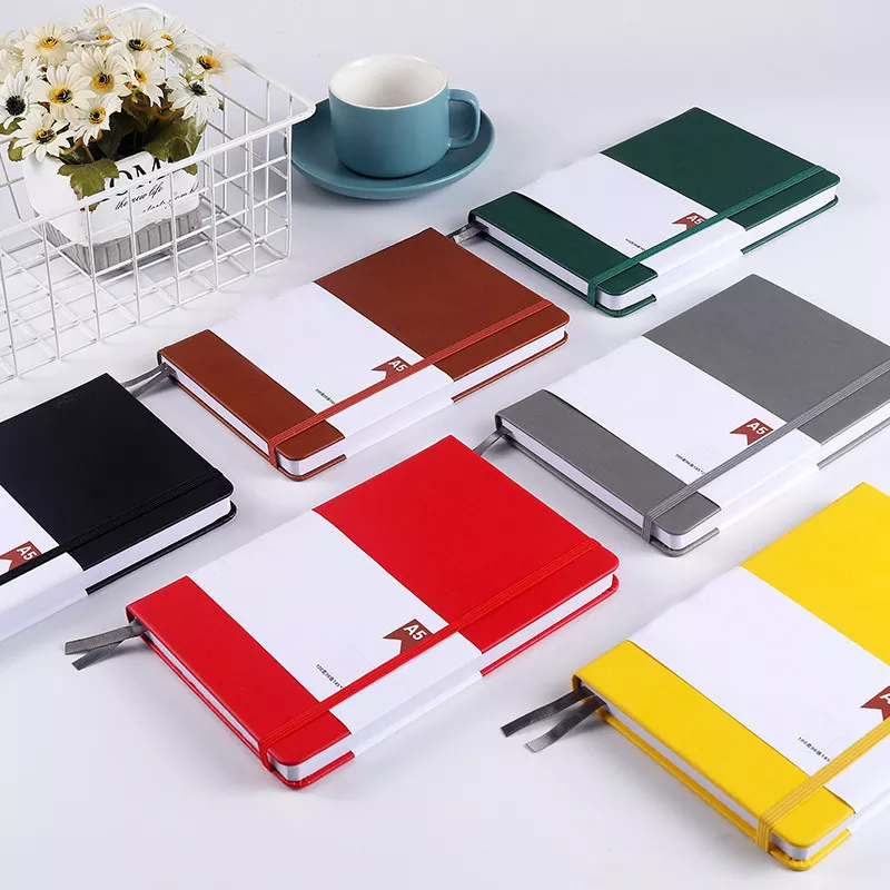 Custom Logo Bullets Journal Dotted A5 Pu Leather Planner Notebook with ...