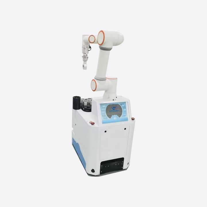 Mobile Platform with AGV/AMR Delivery Cobot CNC Machine Loading and Unloading Programmable ...