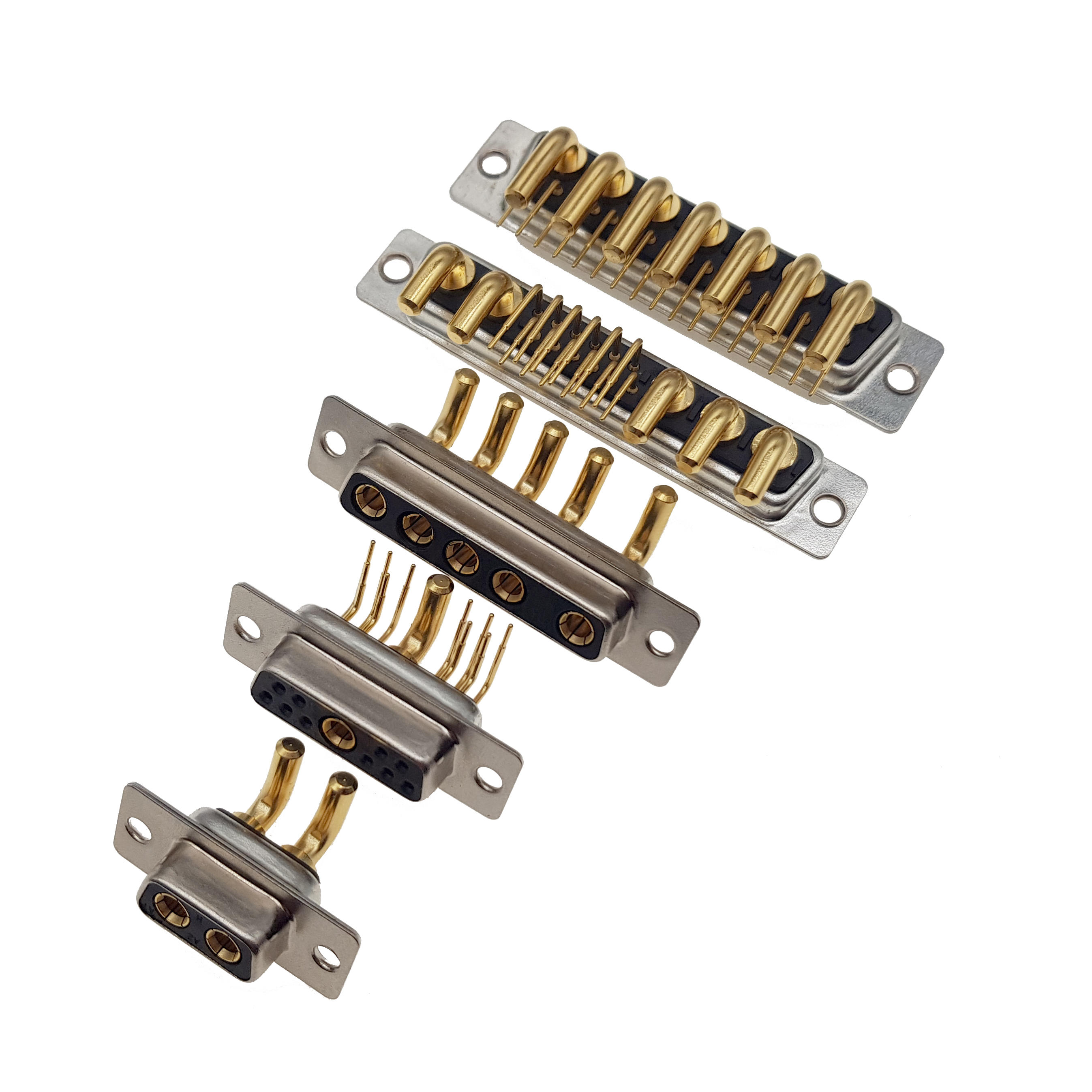 High Power d-sub Combo Connector 2W2 Right Angle Solder Type Male D-SUB ...