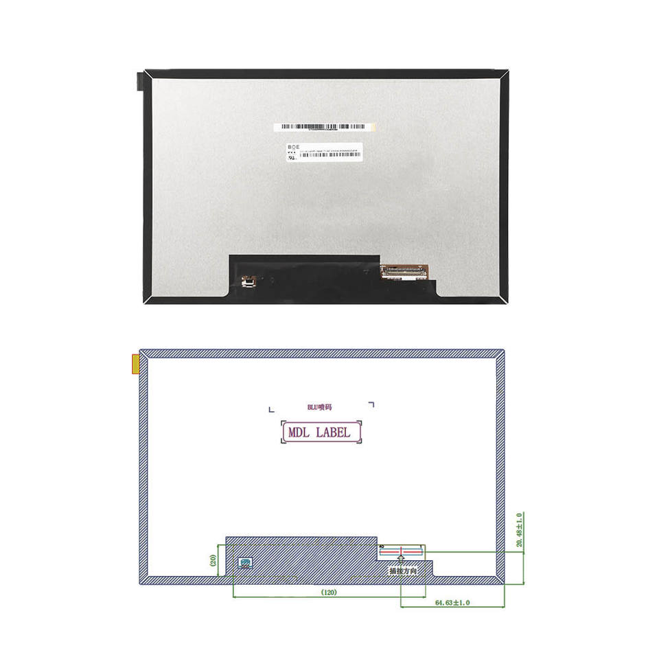 10.1 Inch LCD Display 10.1 Inch Industrial LCD Panel GV101WXM-N80 High ...
