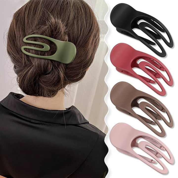 Personality Simple Plastic Duckbill Clip Matte Color Hair Catch Clip ...