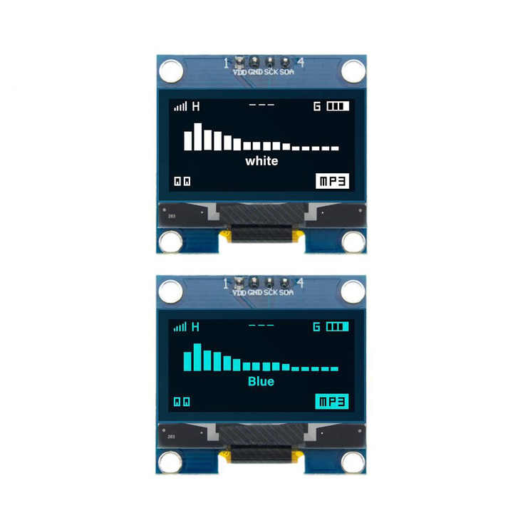 1.3" OLED Display Module White/Blue Color Drive Chip SH1106 128X64 1.3 ...
