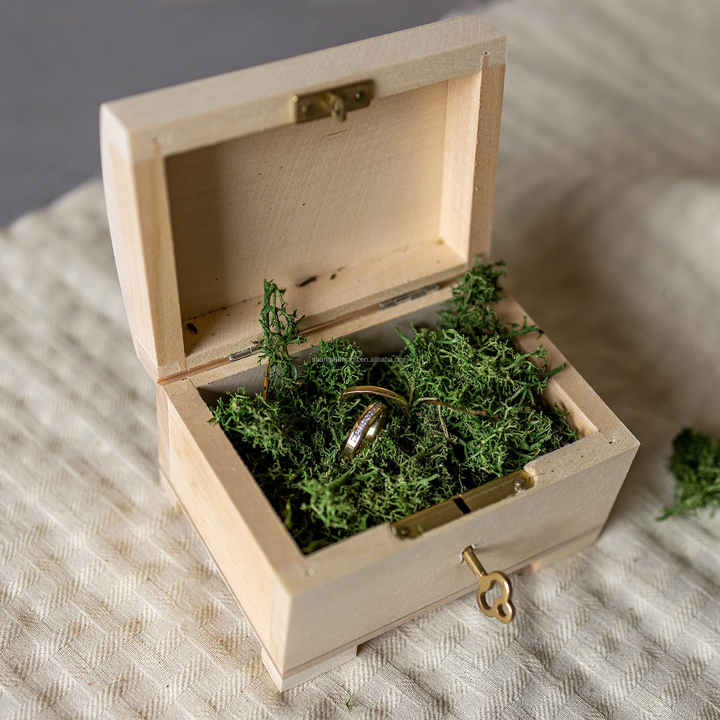 Small Wooden Jewelry Box Lockable Storage Box With Lock & Key in ...
