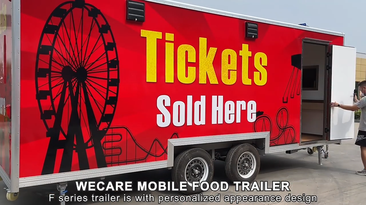 Outdoor Street Mobile Restaurant - Hotdog Sandwich Food Cart